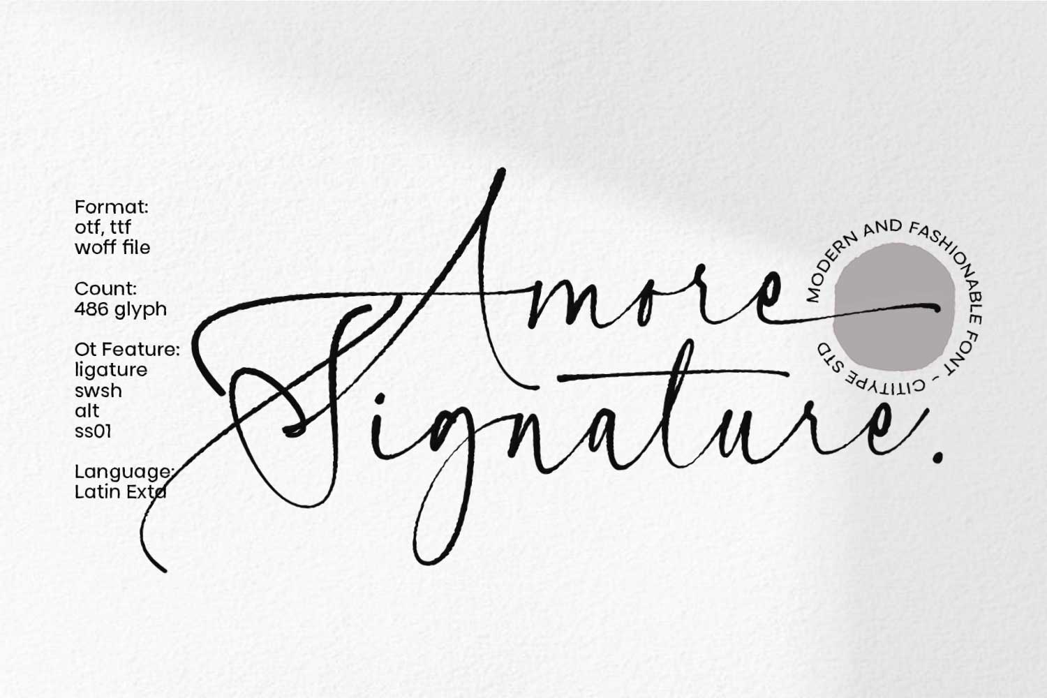 Amore Signature - Fontsources
